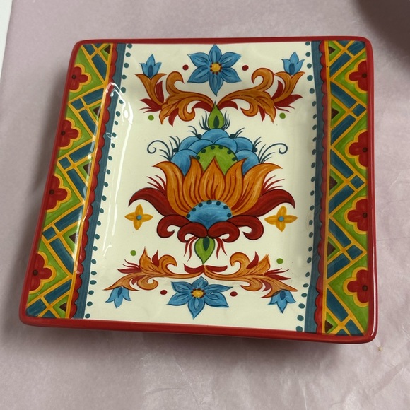 Macy's | Dining | Macys Espana Lifestyle Pasha Pattern 8 Square Serving Platter | Poshmark